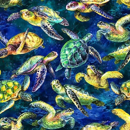 sea turtle seamless pattern